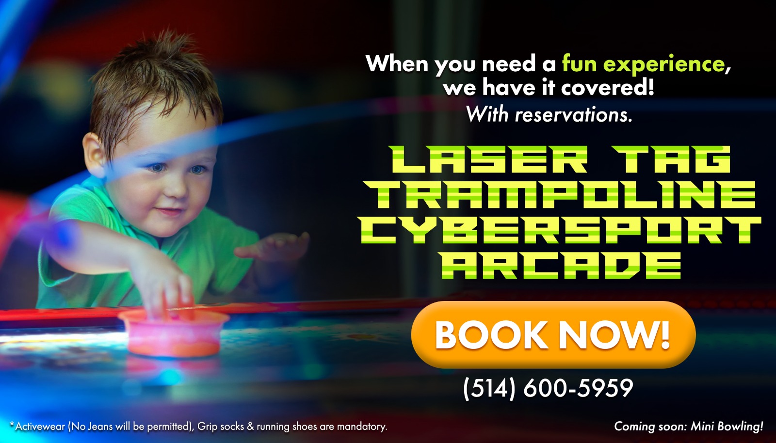 Trampoline and Laser Tag – Montreal’s party and event center